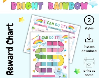 Unicorn Reward Chart - Printable Unicorn Kids Behavior Chart - Sticker ...
