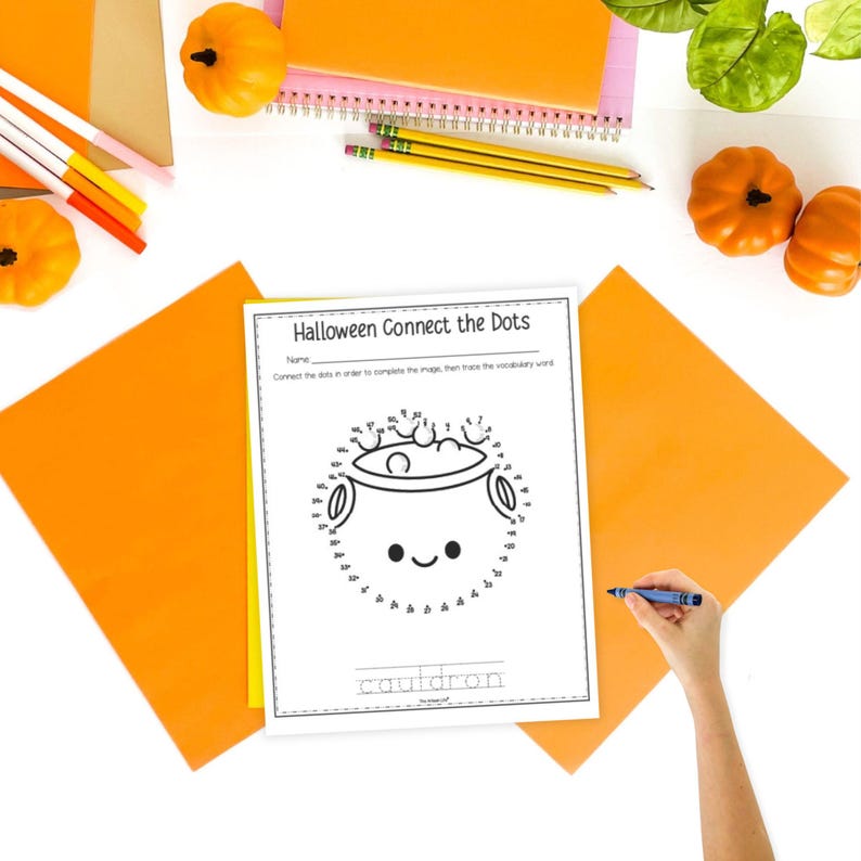 Halloween Connect the Dots Worksheets - Halloween Dot to Dots for ...