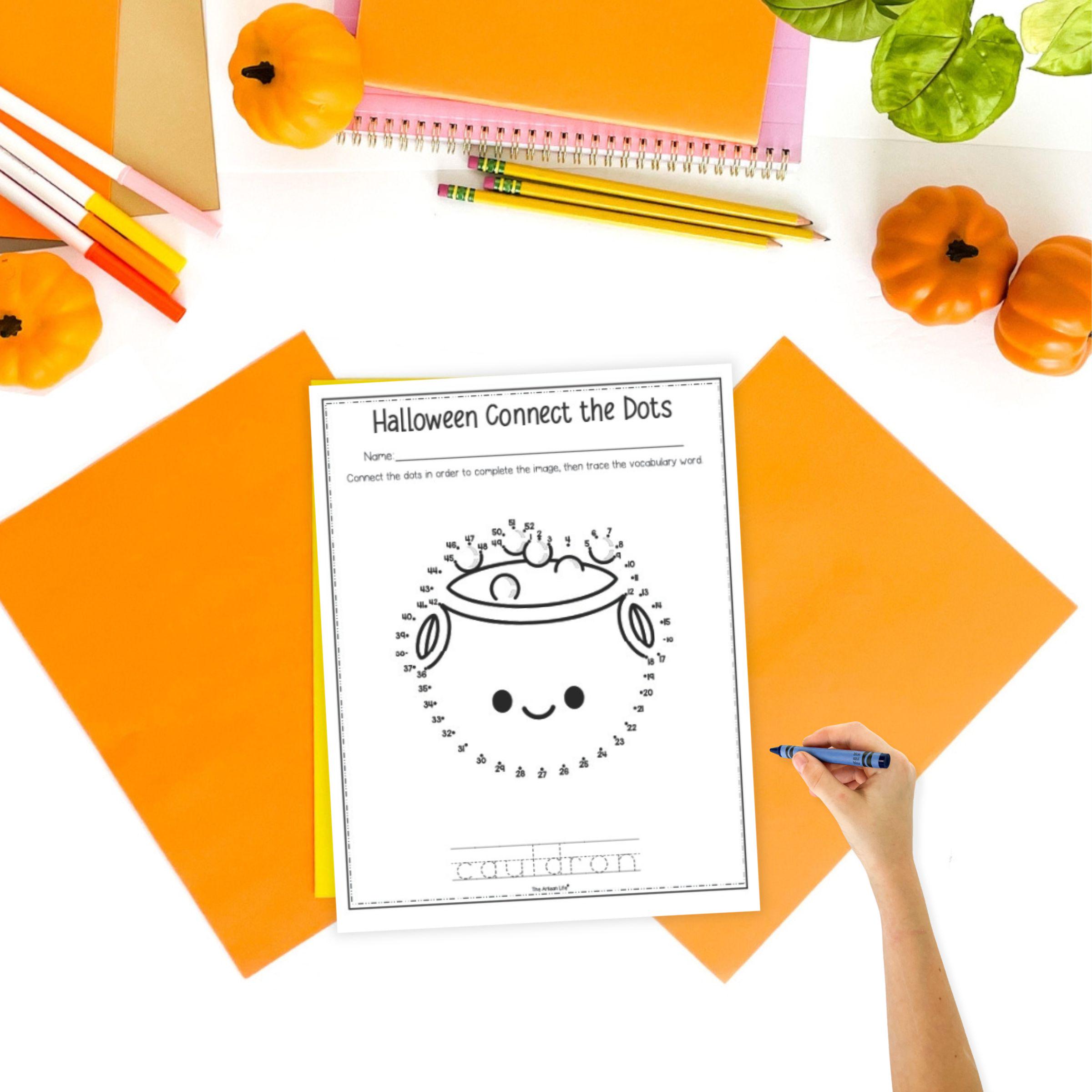 Halloween Connect the Dots Worksheets - Halloween Dot to Dots for ...