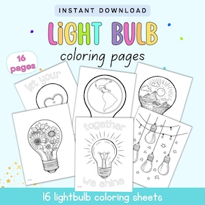 Light Bulb Coloring Pages - 16 Lightbulb Coloring Pages for Kids ...