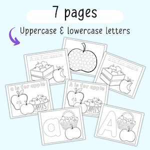 A is for Apple Coloring Pages - Apple Coloring Pages for Kids - Letter ...