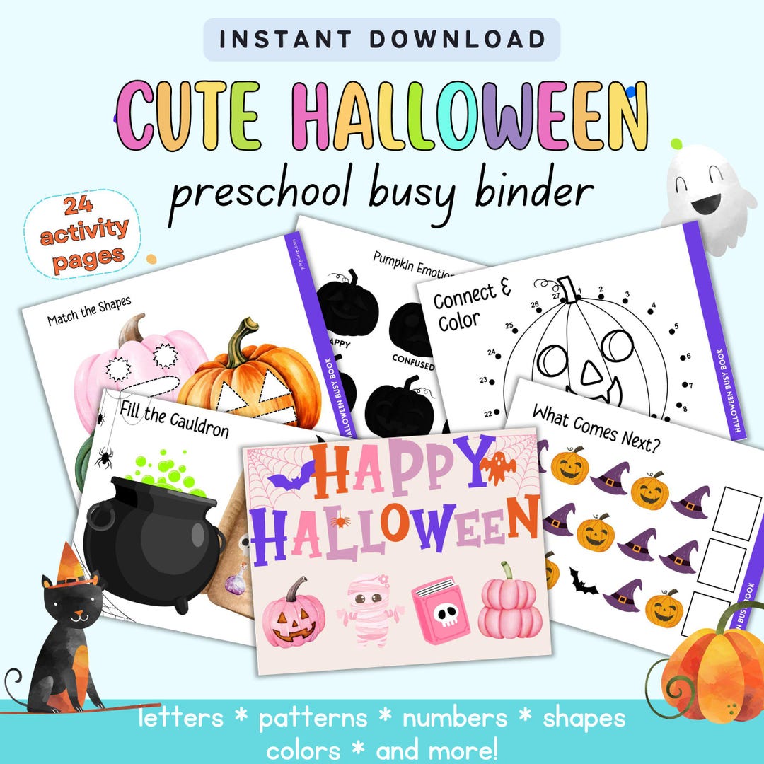 Halloween Busy Binder for Toddlers and Preschoolers - Quiet Book for ...