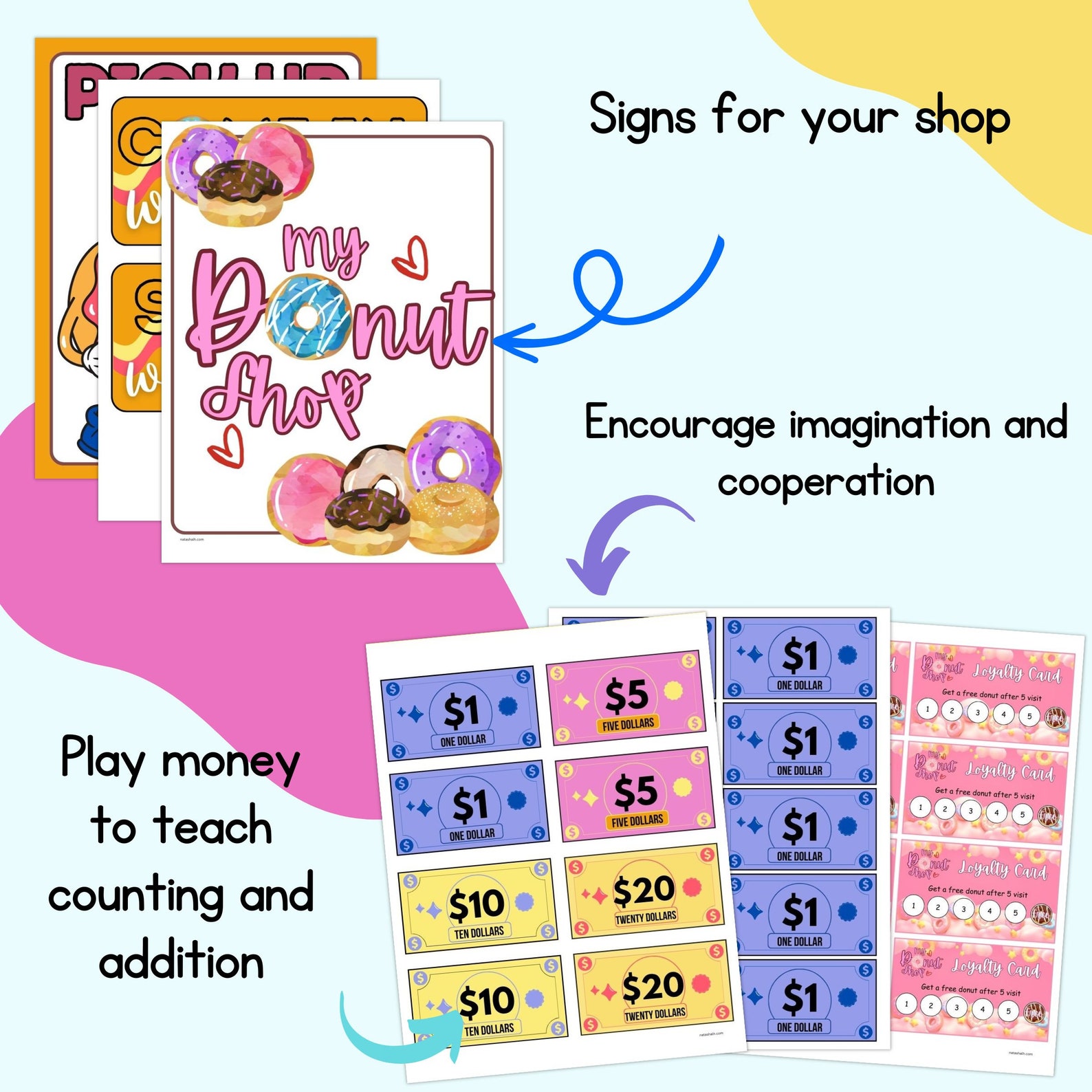 Donut Shop Dramatic Play Printables - Pretend Play Donut Shop for ...