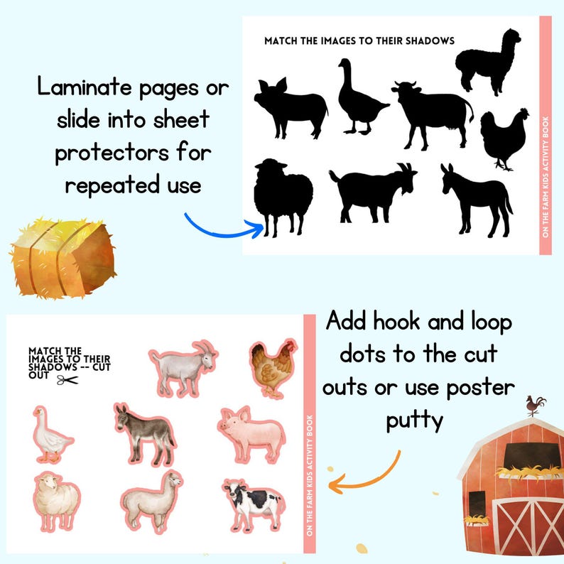 Farm Theme Busy Binder for Toddlers and Preschoolers Quiet Book for ...