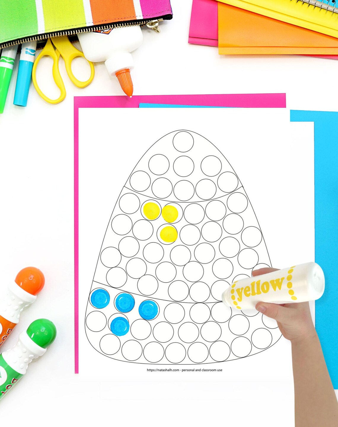 Halloween Dot Marker Coloring Pages Printable - Dot Markers Activity ...