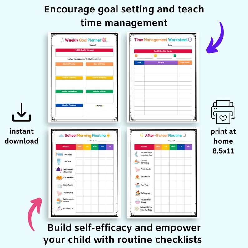 Student Planner for Kids - Kids School Planner - School and Life ...