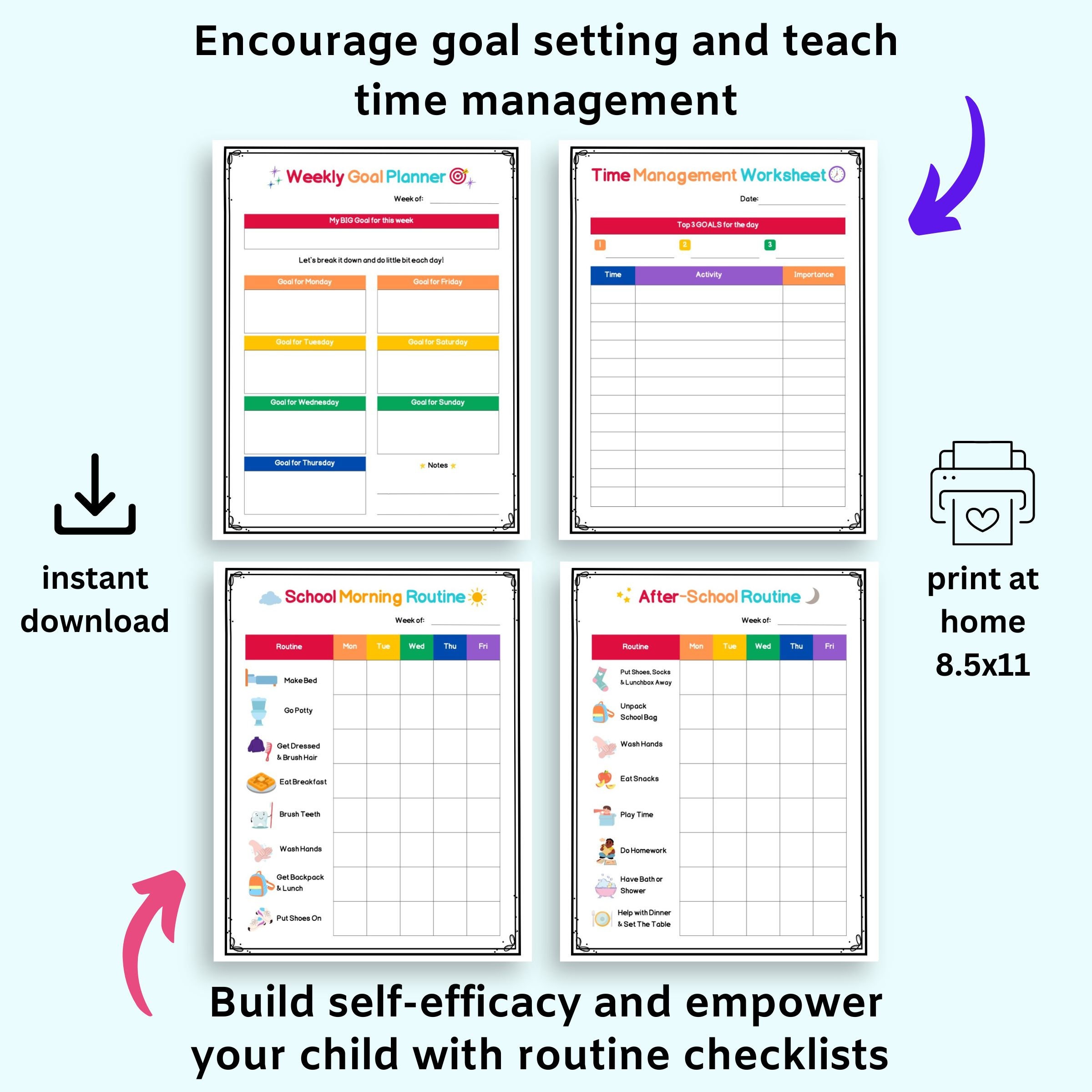Student Planner for Kids - Kids School Planner - School and Life ...
