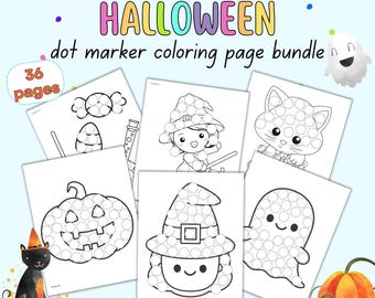 Fall Dot Marker Coloring Pages Printable Dot Markers Activity Dab It ...