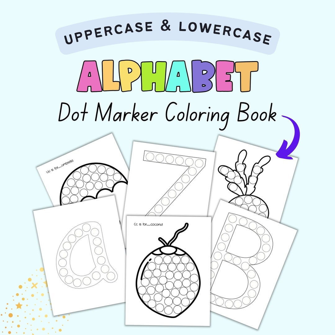 Alphabet Dot Marker Worksheets A-Z - Lowercase & Uppercase Alphabet Dot ...