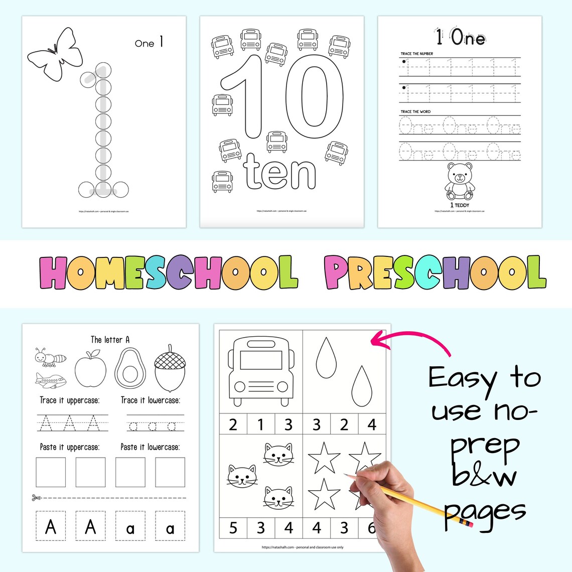Homeschool Preschool Activity Bundle - 300+ Preschool Worksheet Pages ...