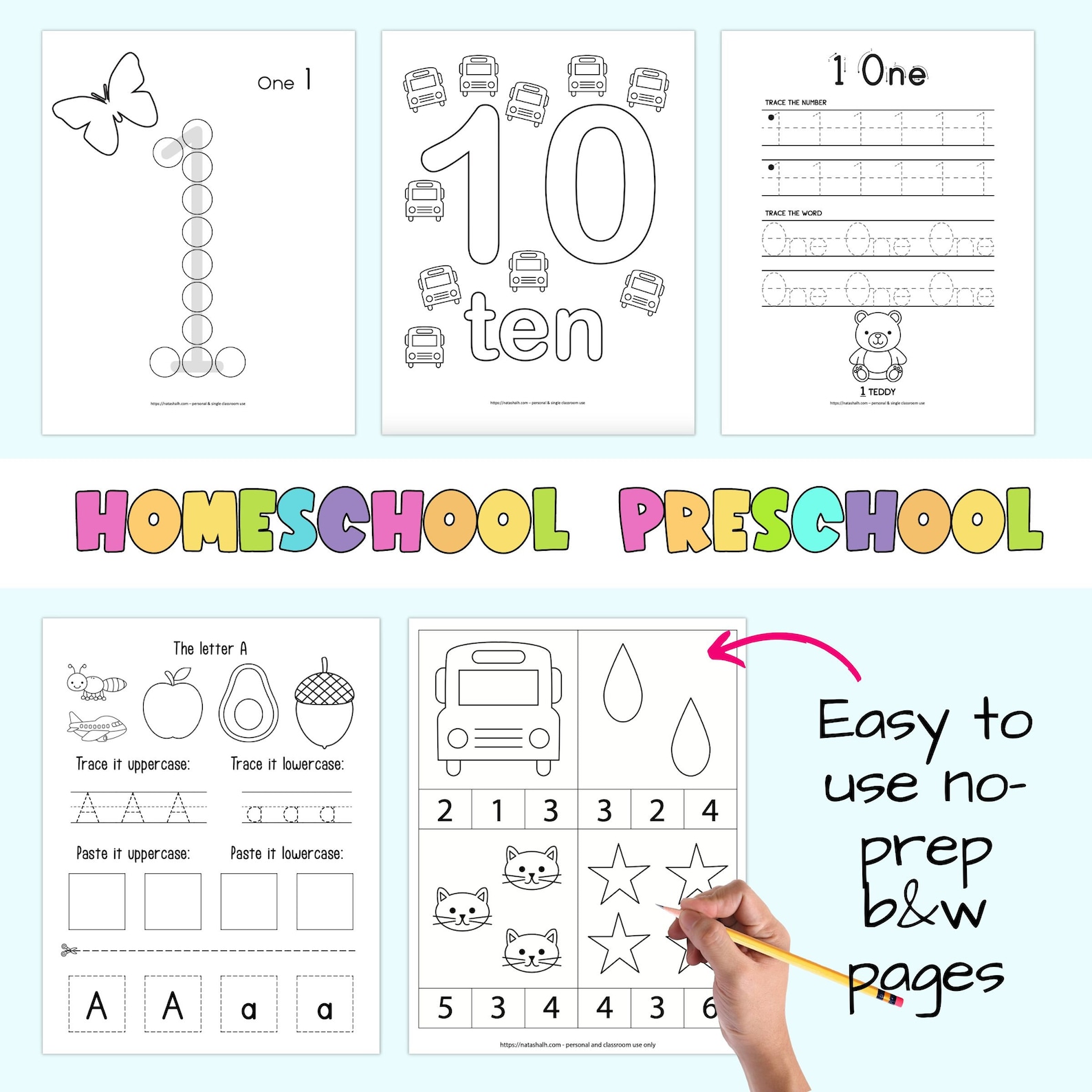 Homeschool Preschool Activity Bundle - 300+ Preschool Worksheet Pages ...