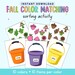 Fall Color Sorting Activity - Printable Color Sorting Buckets - Fall ...