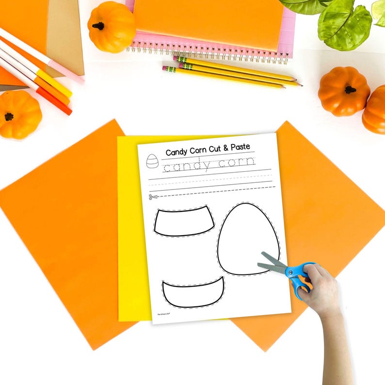 Candy Corn Crafts & Candy Corn Coloring Pages and Templates Fine Motor ...