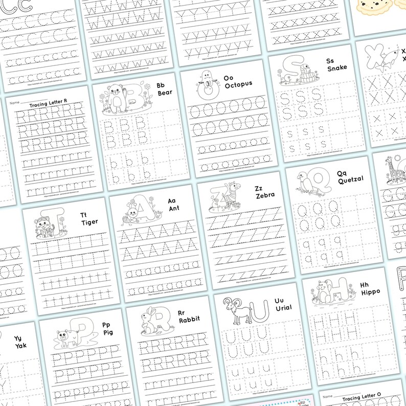 Alphabet Handwriting Worksheet Bundle - 106 Pages of Letter Worksheets ...