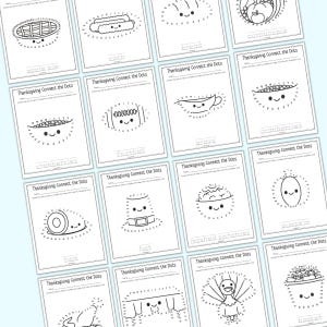 Thanksgiving Connect the Dots Worksheets Thanksgiving Day Dot to Dots ...