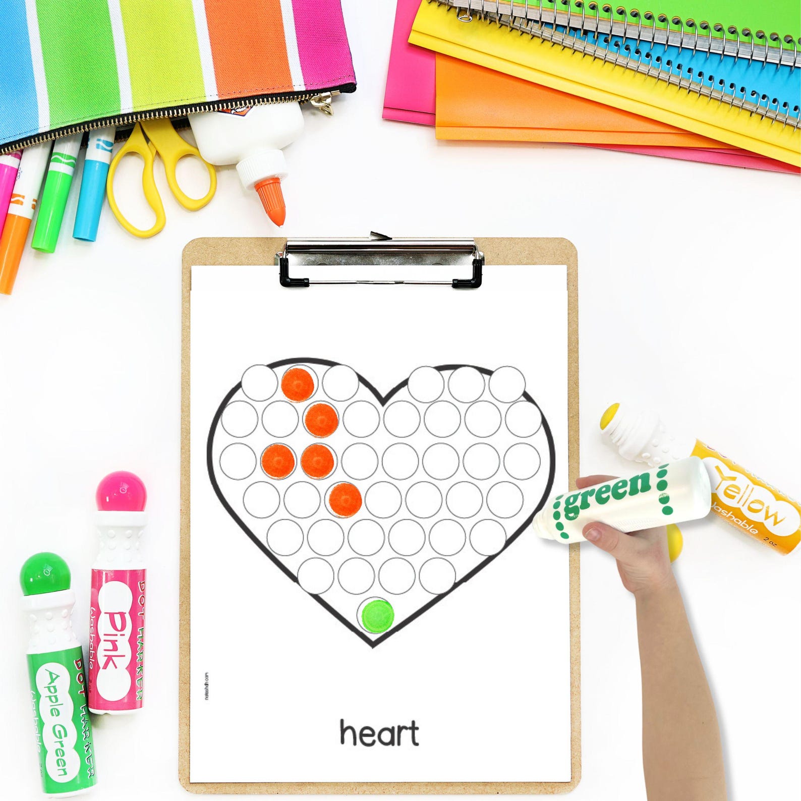 Shapes Dot Marker Coloring Pages Printable - Shape Identification ...