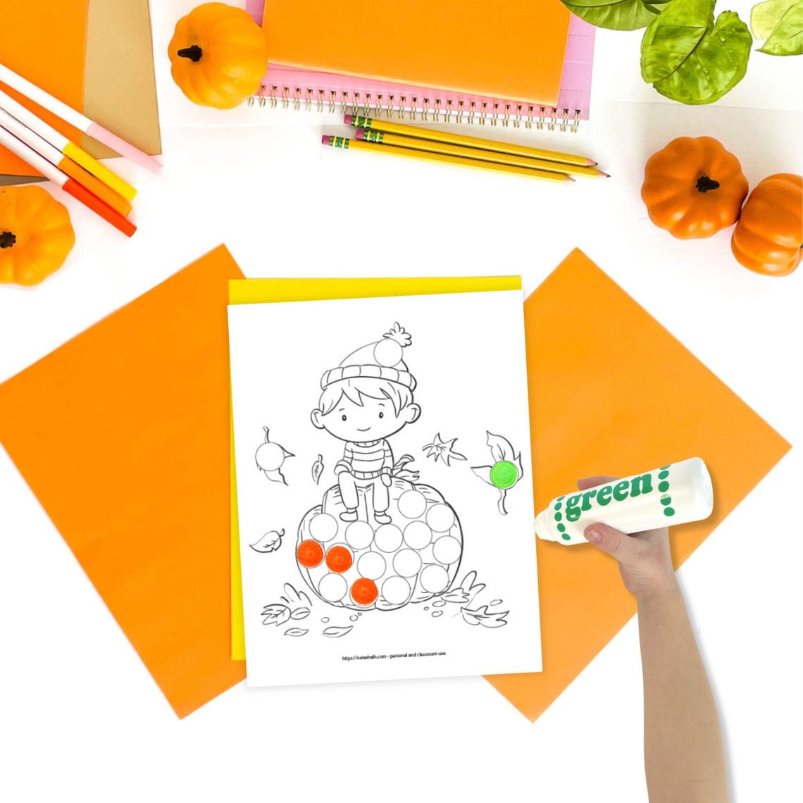 Thanksgiving Dot Marker Coloring Pages - Dot Markers Activity - Dab It ...