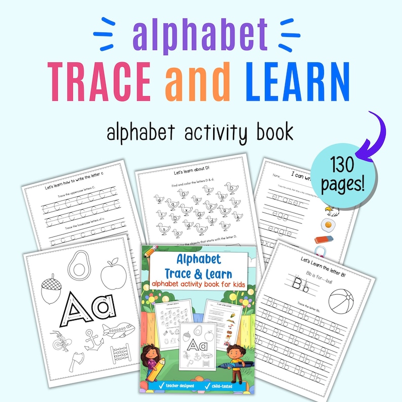 Alphabet Worksheet Bundle - 130 Pages of Alphabet Handwriting ...