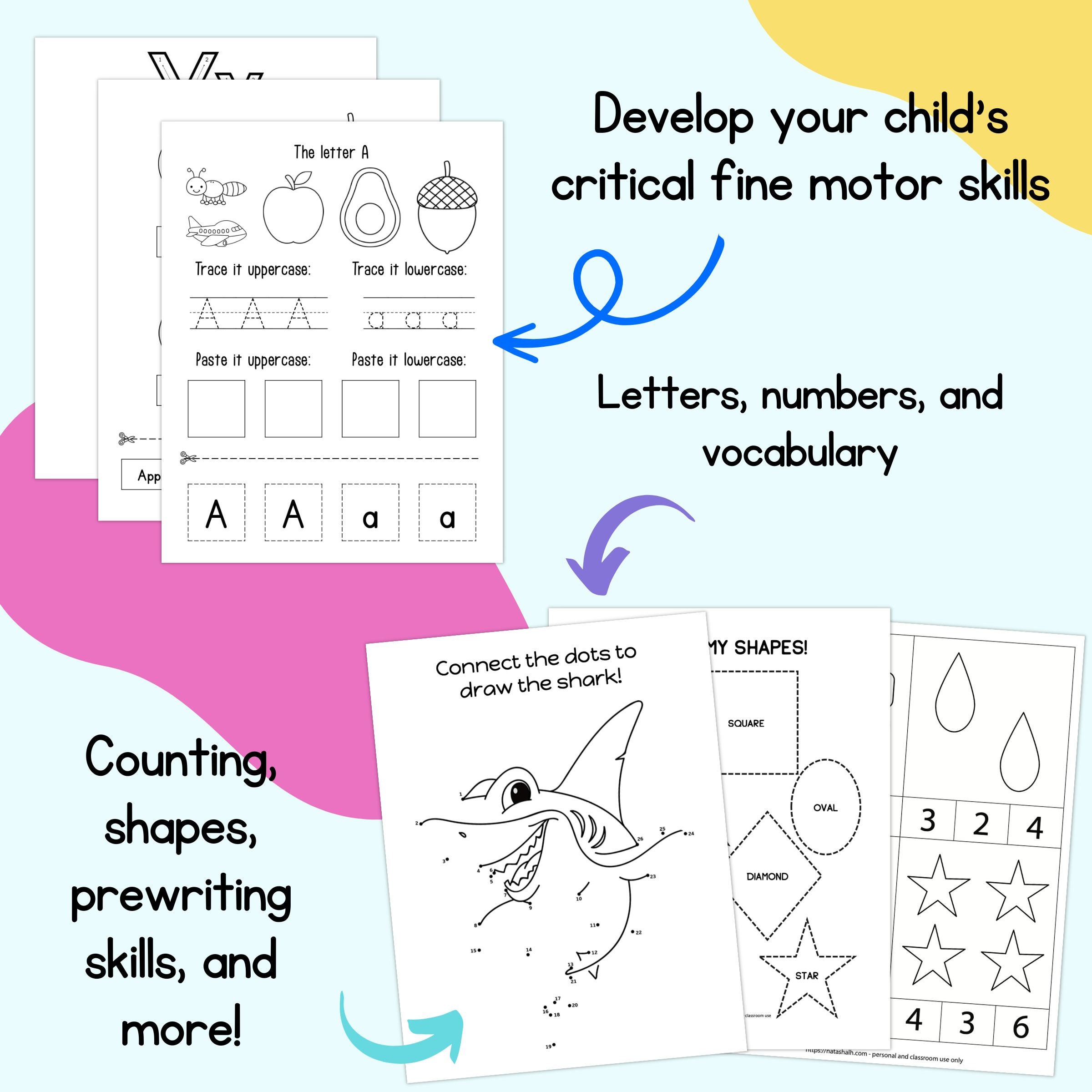 Homeschool Preschool Activity Bundle - 300+ Preschool Worksheet Pages ...