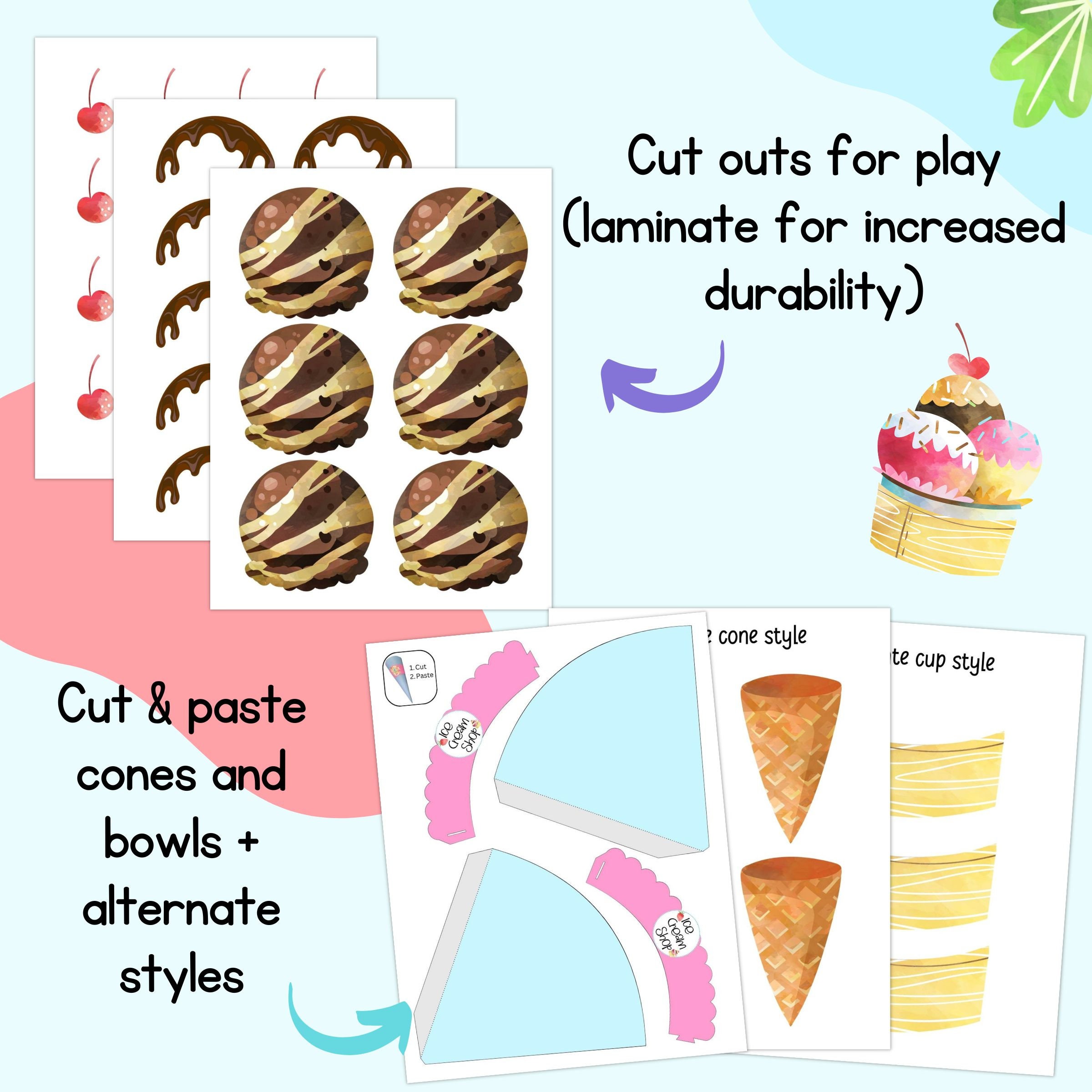 Ice Cream Shop Dramatic Play Printables - Pretend Play Ice Cream Parlor ...