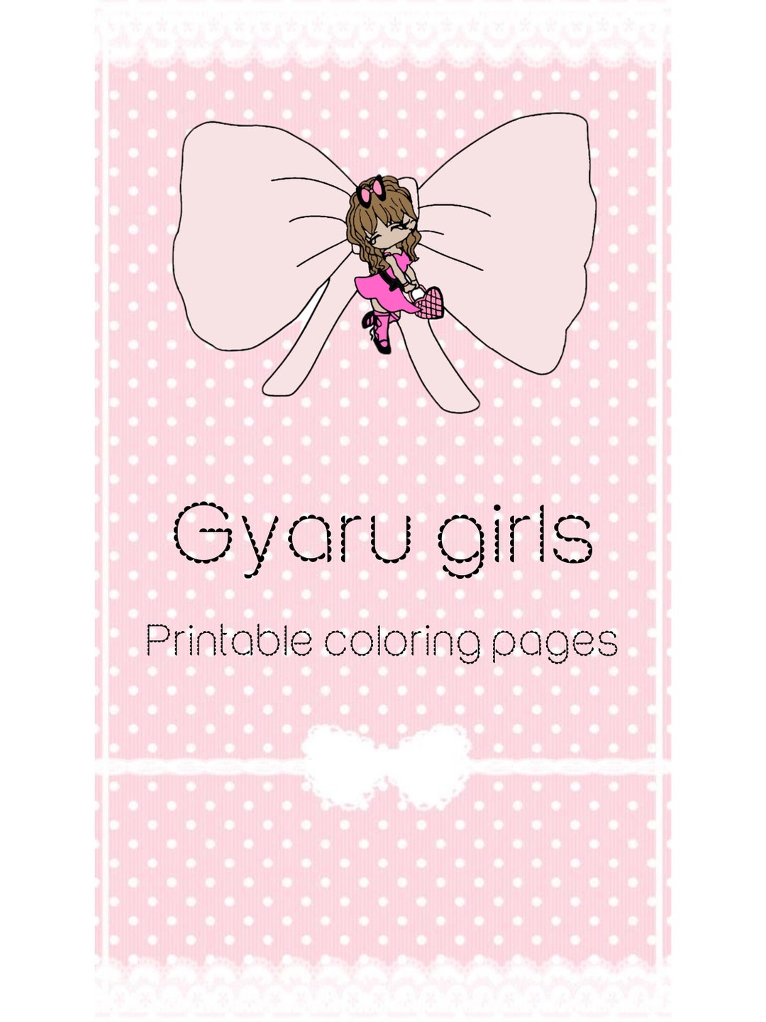 Dibujos digitales para colorear de chicas Gyaru - Etsy México