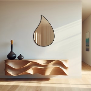 Waterdrop Shaped Wall Mirror, Raindrop Mirror, Entryway Mirror, Mirror ...
