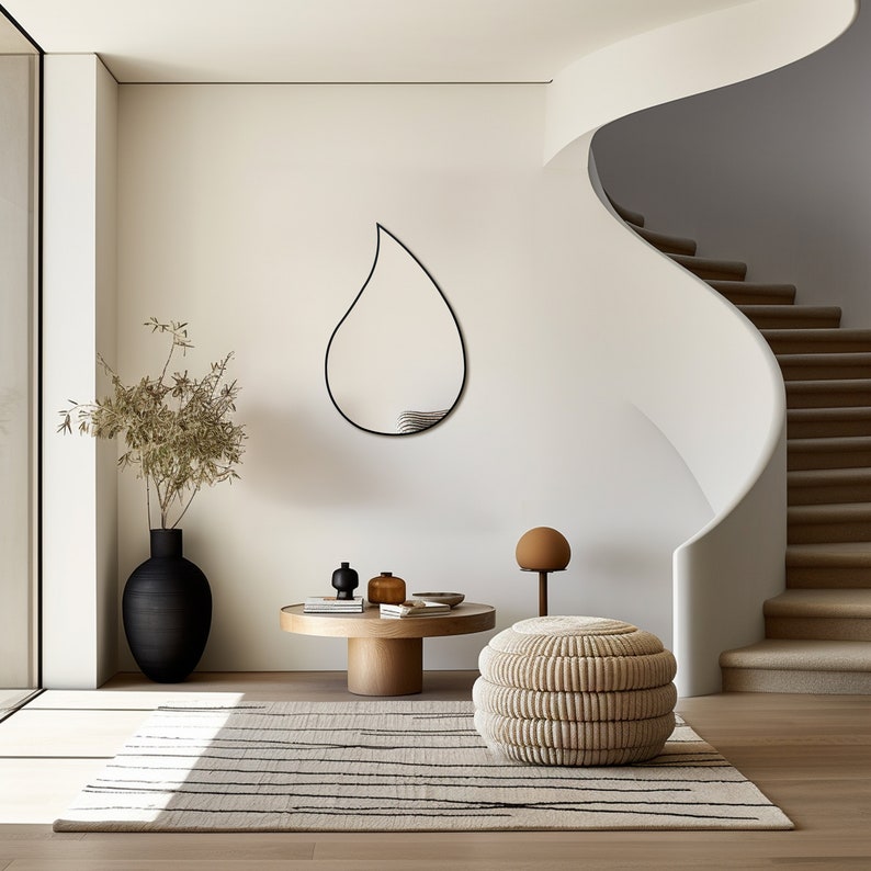 Waterdrop Shaped Wall Mirror, Raindrop Mirror, Entryway Mirror, Mirror ...