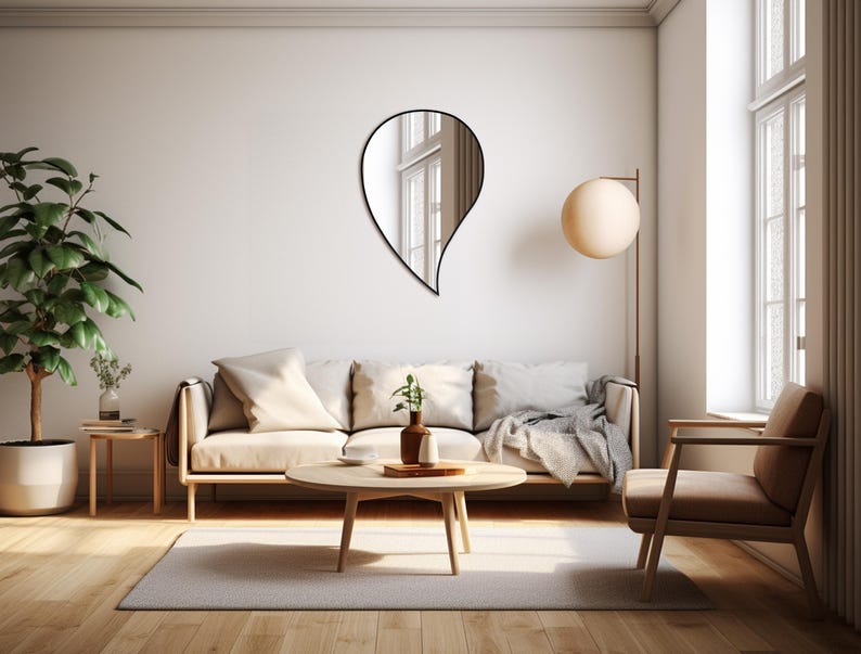 Raindrop Mirror, Waterdrop Shaped Wall Mirror, Stylish Wall Mirror ...
