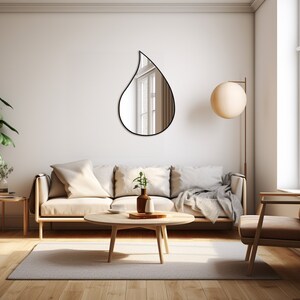 Waterdrop Shaped Wall Mirror, Raindrop Mirror, Entryway Mirror, Mirror ...
