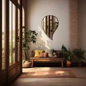 Raindrop Mirror, Waterdrop Shaped Wall Mirror, Stylish Wall Mirror ...