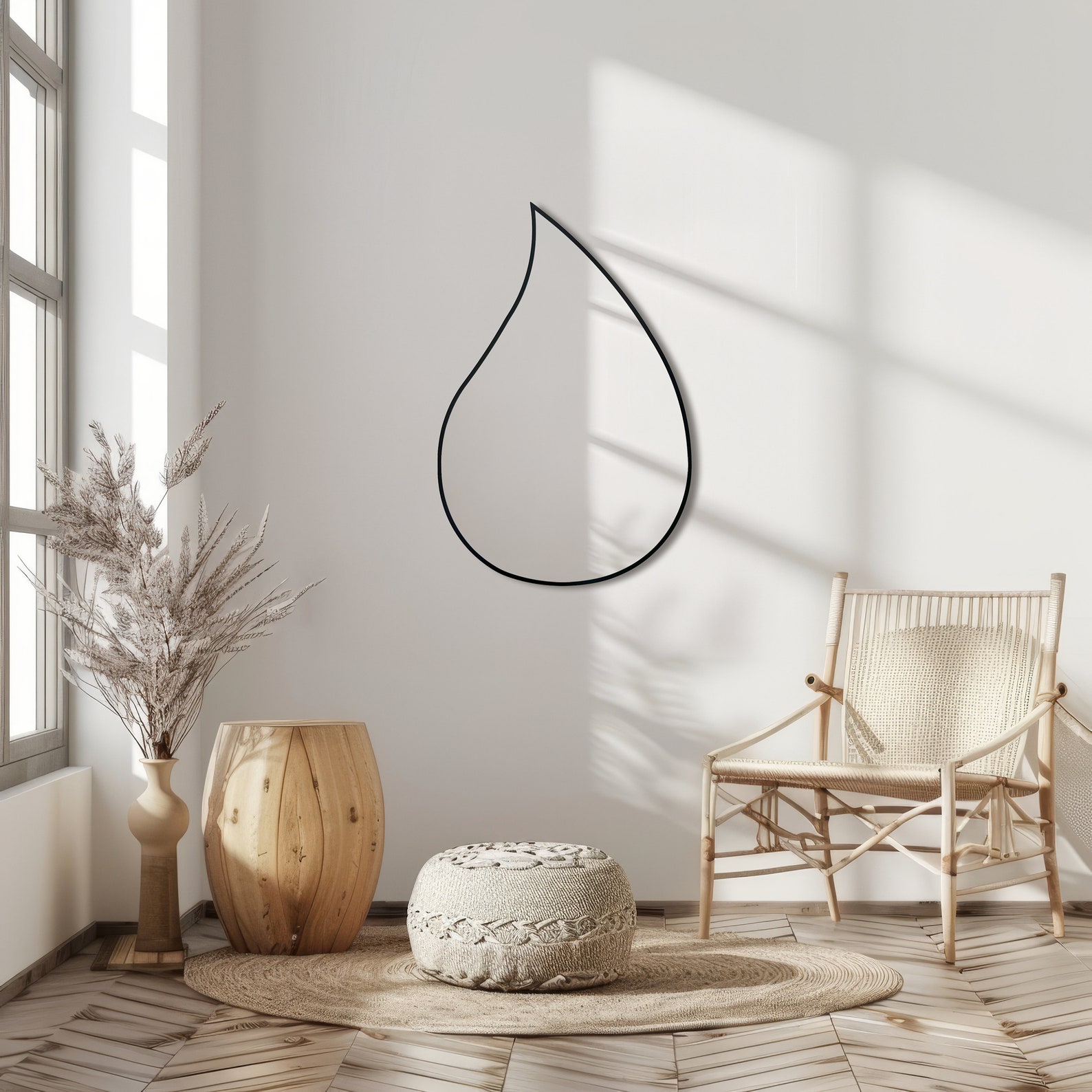 Waterdrop Shaped Wall Mirror, Raindrop Mirror, Entryway Mirror, Mirror ...