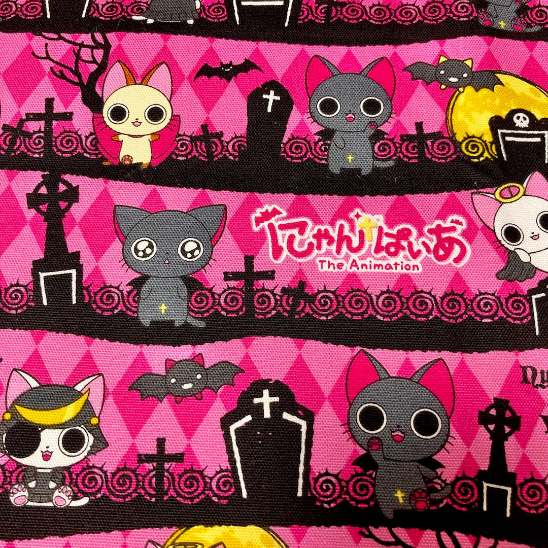 Nyanpire the Vampire Cat by the Animation Pink 1/2 Yard - Etsy