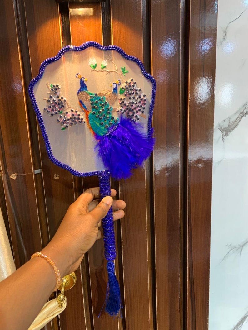 African Wedding Hand Fan: Asoebi, Igbo, Yoruba, Nigerian Feather Fan - Etsy