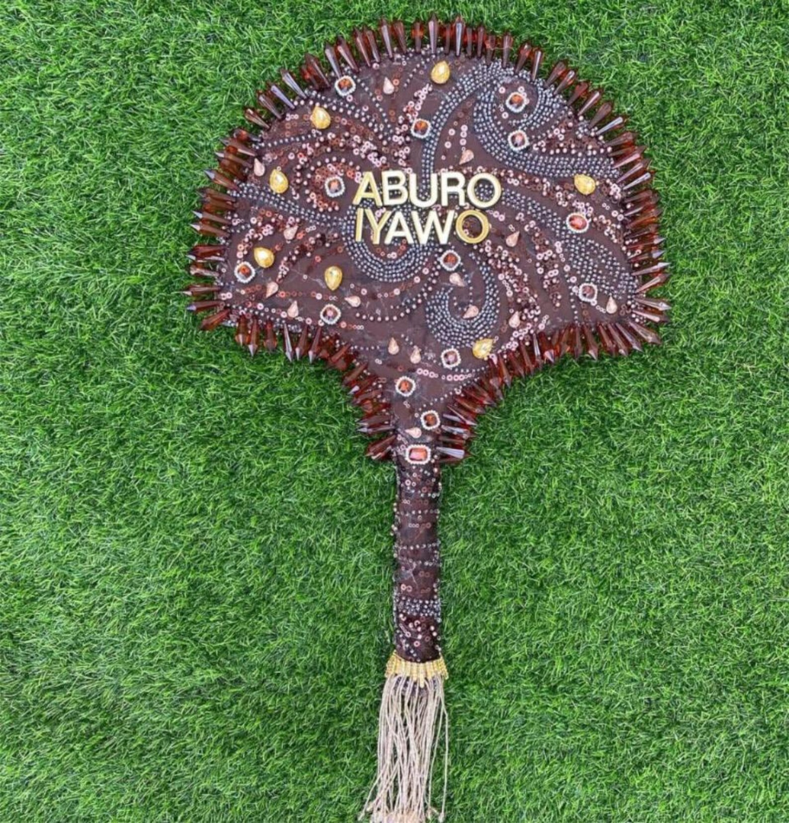 African Traditional Wedding Bridal Handfans Asoebi Fan Igbo Wedding Fan ...