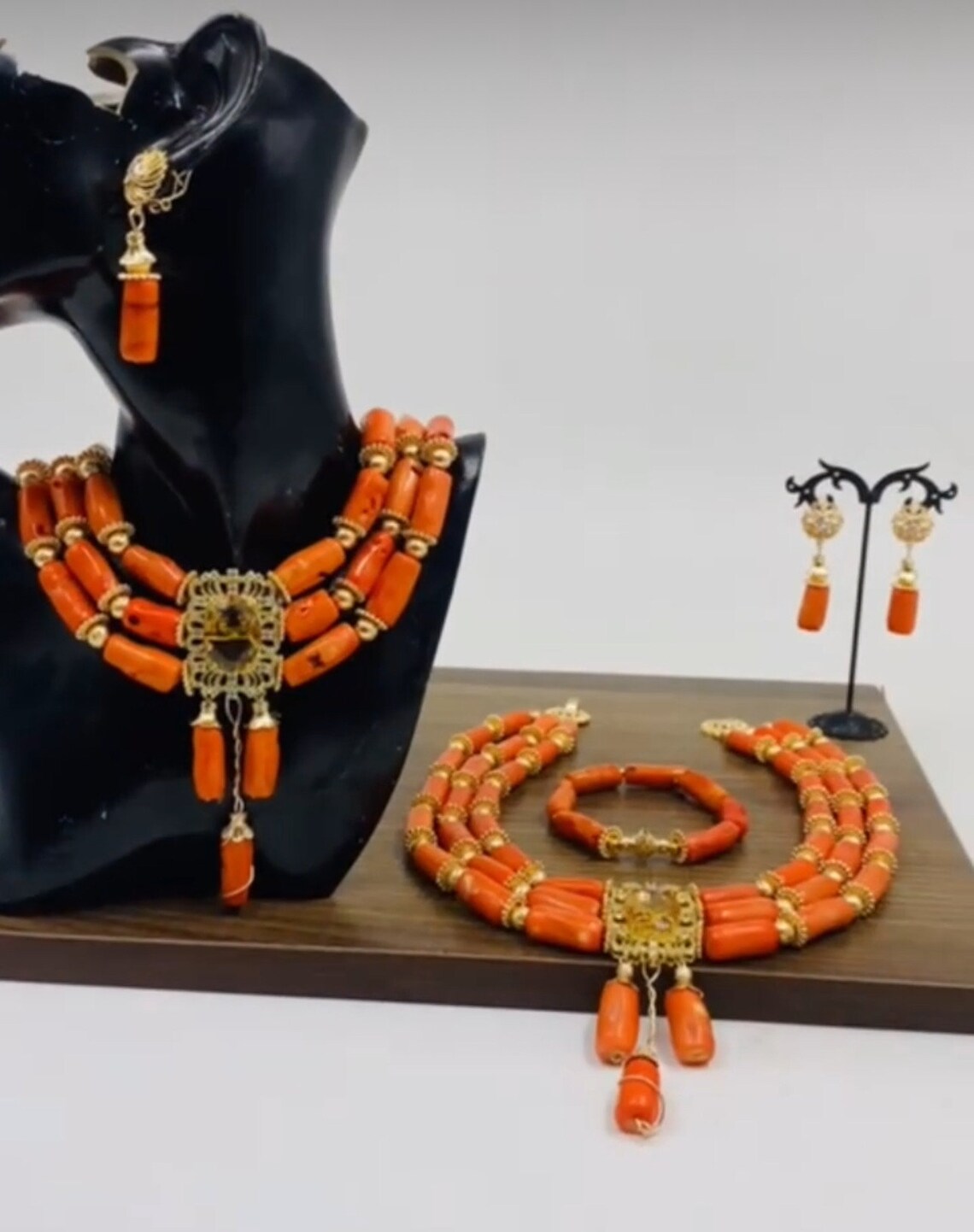 Complete Set African Traditional Beads, Igbo Bride Authentic Coral ...