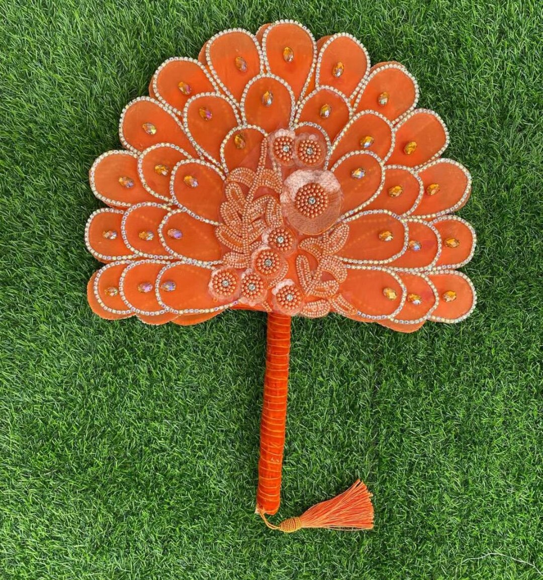 African Traditional Wedding Bridal Handfans Asoebi Fan Igbo Wedding Fan ...