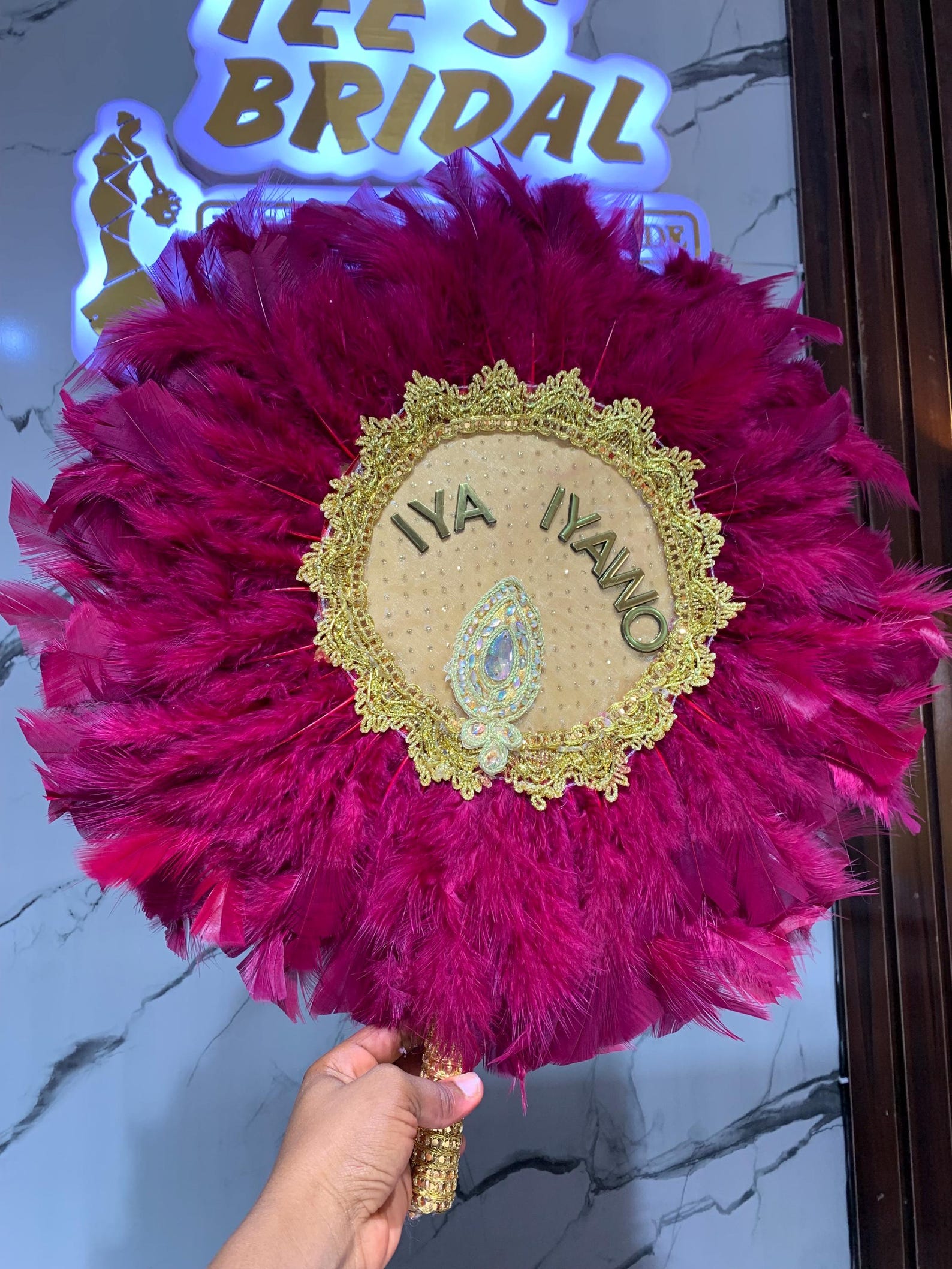 African Traditional Wedding Handfan Asoebi Fan Igbo Wedding Fan ...