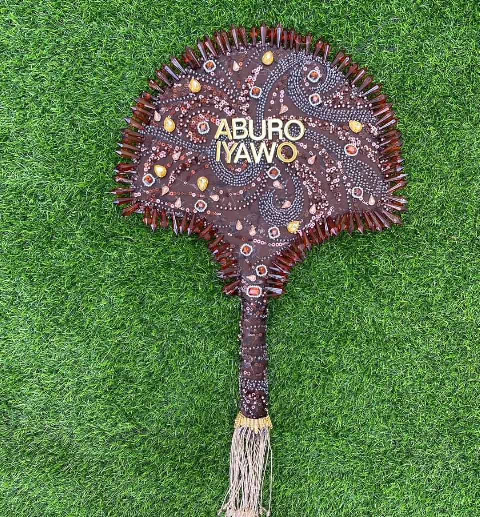 African Traditional Wedding Bridal Handfans Asoebi Fan Igbo Wedding Fan ...