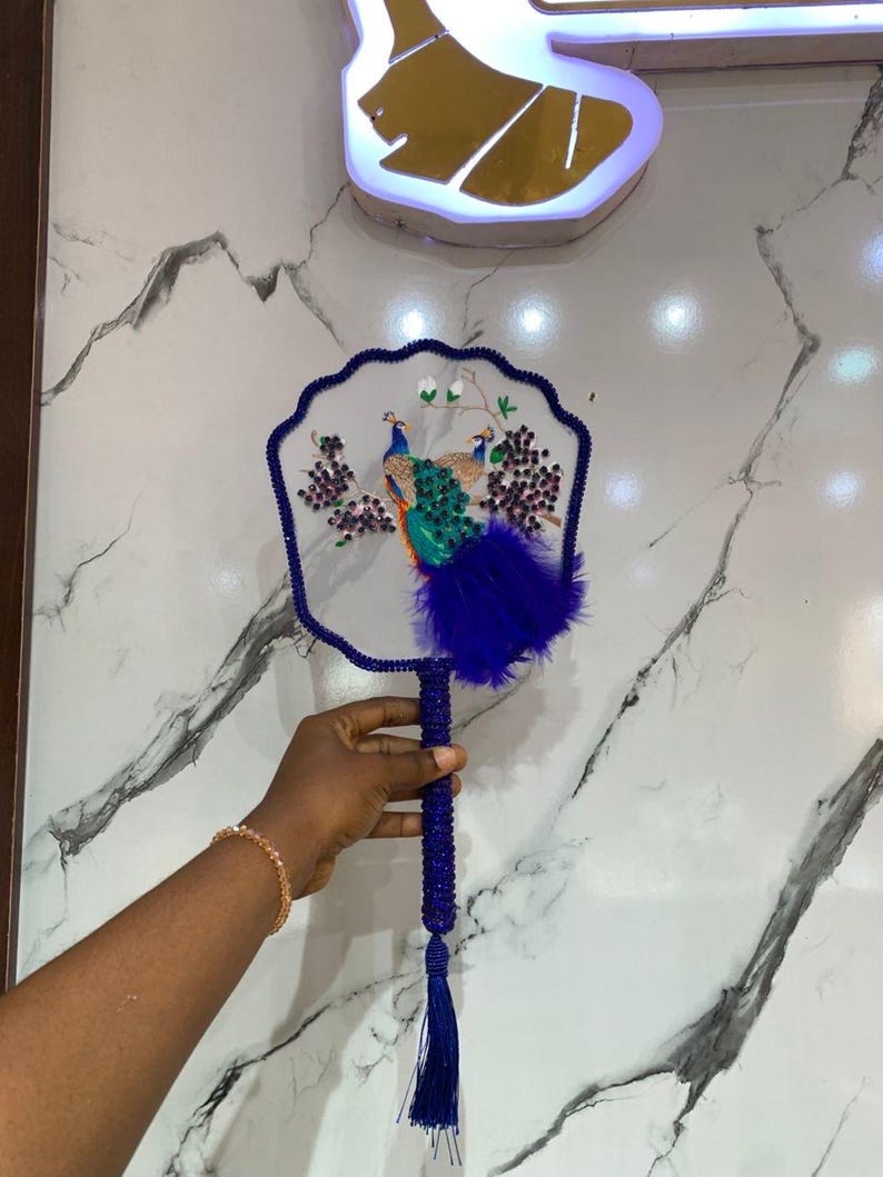 African Wedding Hand Fan: Asoebi, Igbo, Yoruba, Nigerian Feather Fan - Etsy