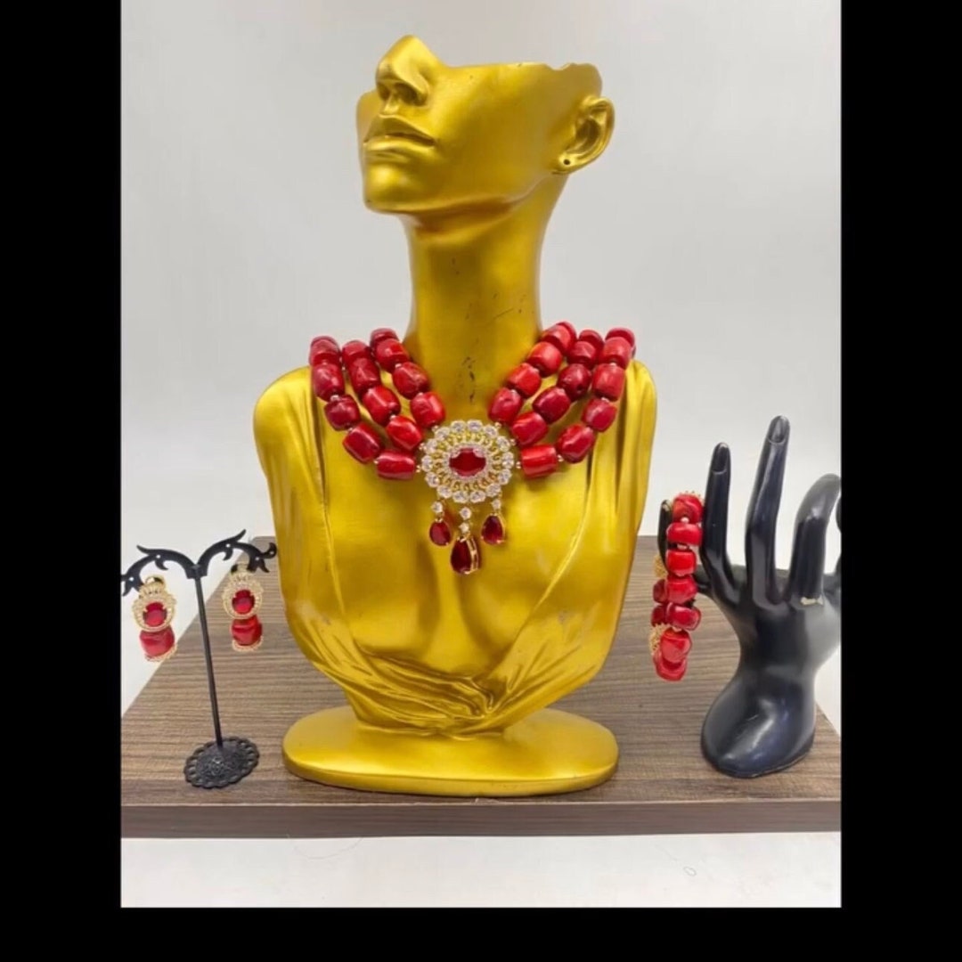 Complete Set African Traditional Beads, Igbo Bride Authentic Coral ...