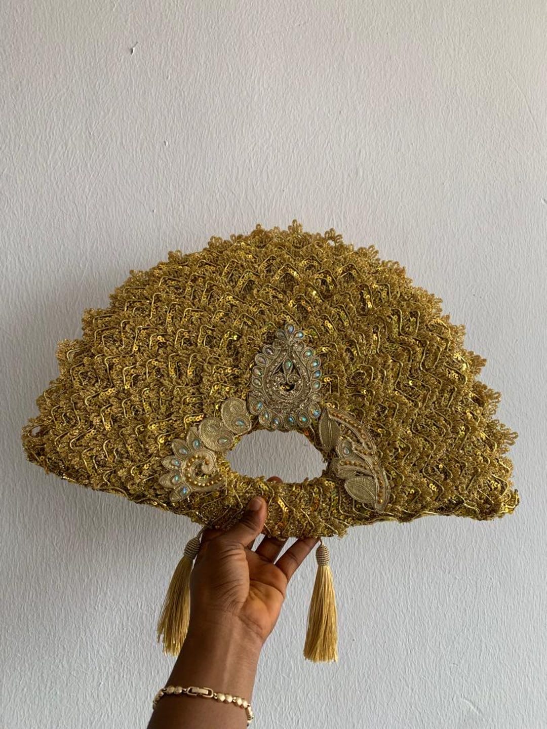 African Traditional Wedding Bridal Handfans Asoebi Fan Igbo Wedding Fan ...