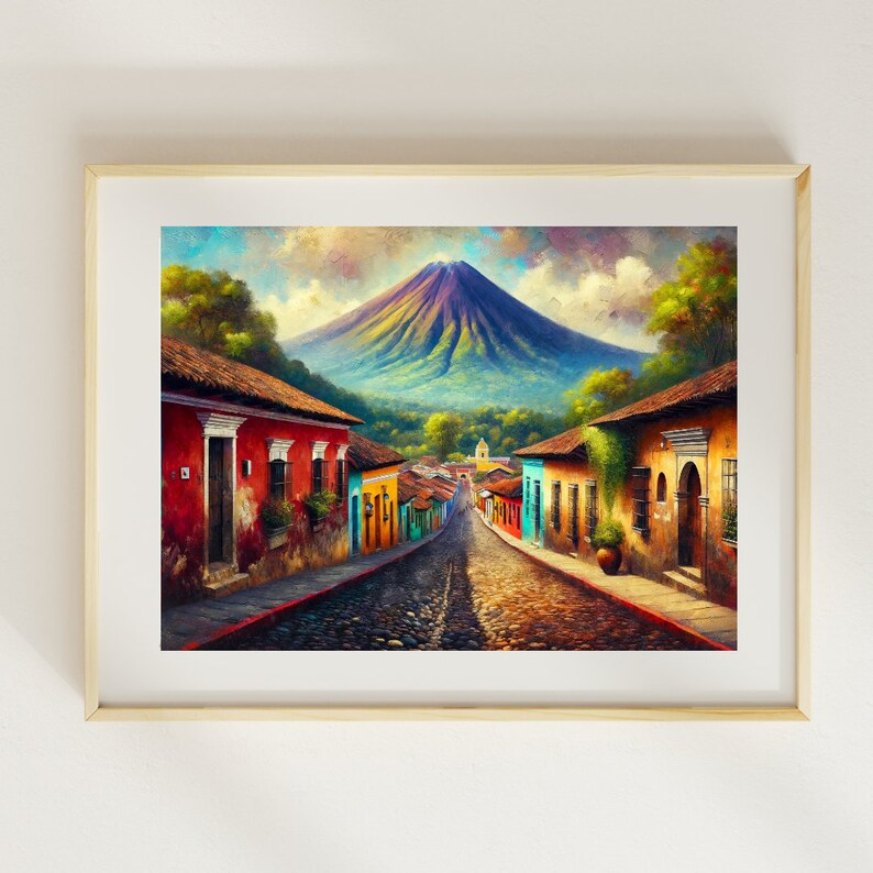 Vibrant Streets of Antigua Guatemala | DIGITAL DOWNLOAD PRINTABLE Wall ...