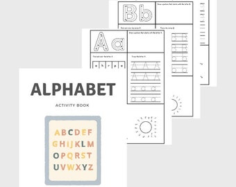 Alphabet Tracing Cards A-Z, Handwriting Practice, TK /prek / Preschool ...