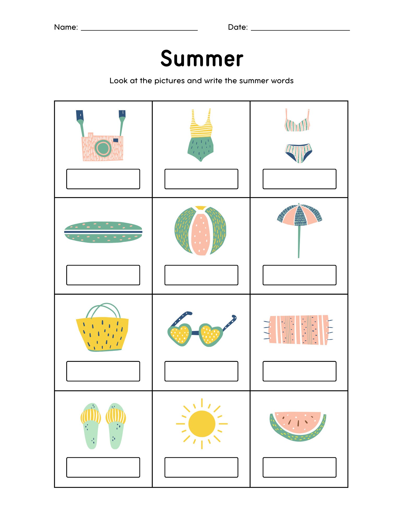 Summer Fun Activity Book, Word Search, Summer Reflection, Word Scramble ...