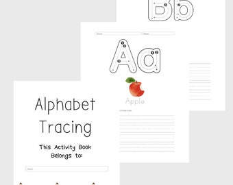 Alphabet Tracing Cards A-Z, Handwriting Practice, TK /prek / Preschool ...