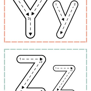 Alphabet Tracing Cards A-Z, Handwriting Practice, TK /prek / Preschool ...