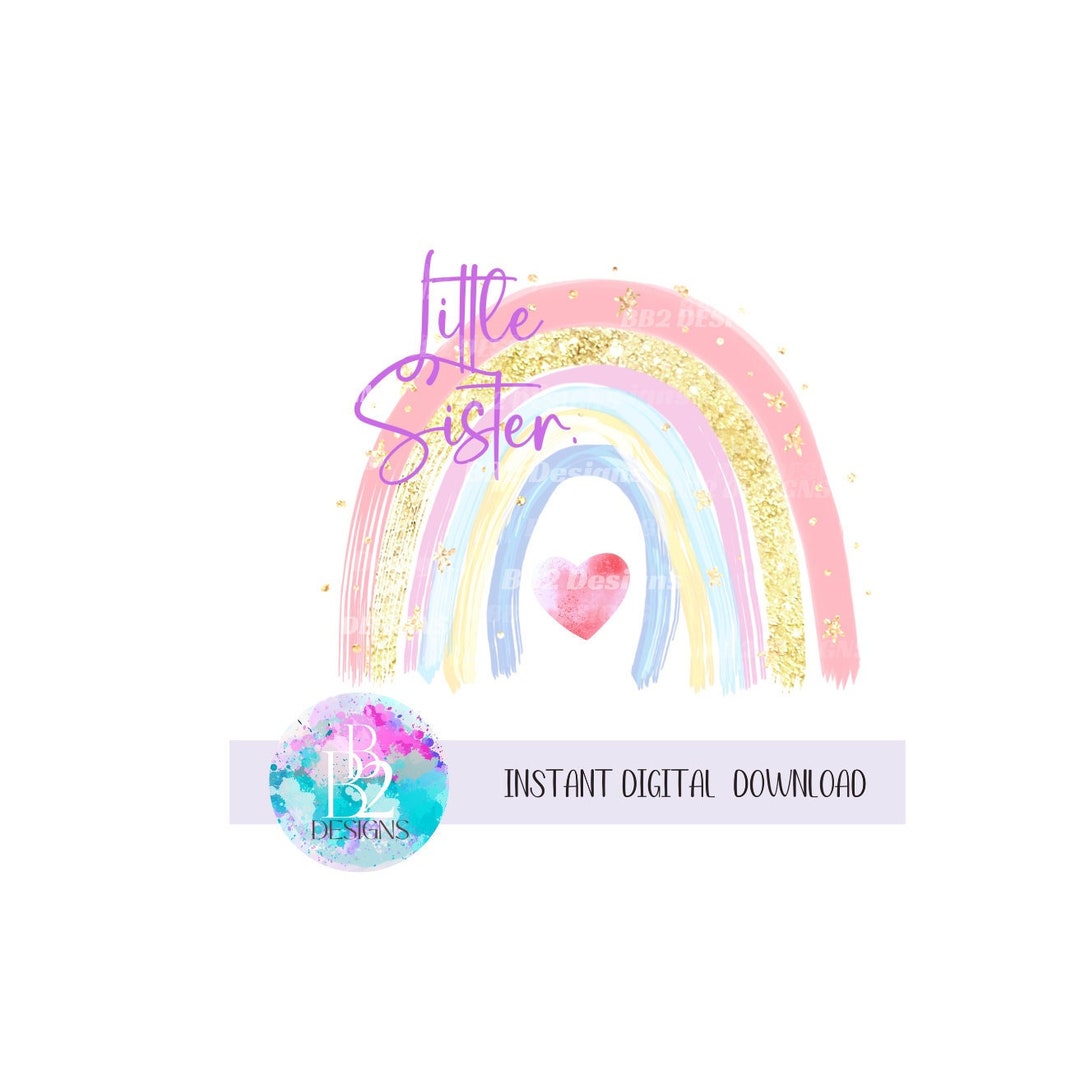 Rainbow PNG, Girls Designs, Sublimation Designs, DTF Designs, Little ...