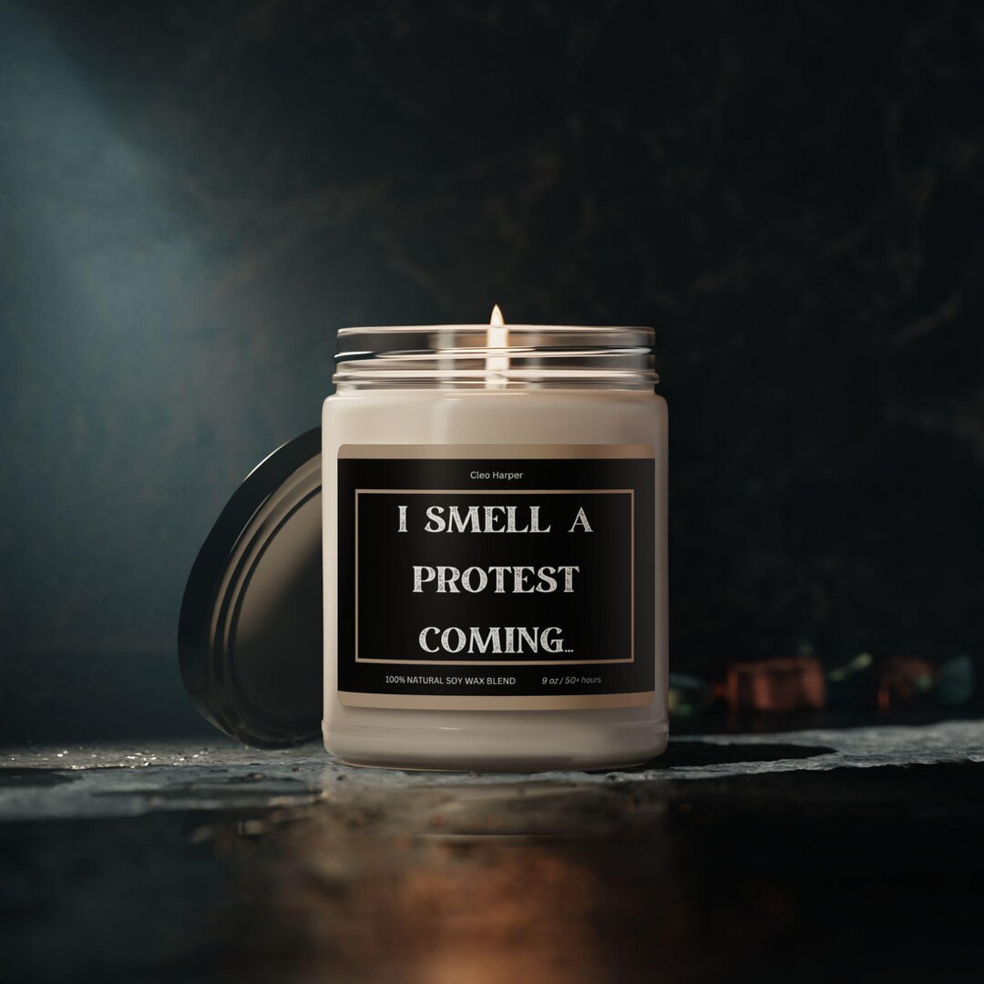 Political Protest Scented Candle, Activism Home Decor, Protester Gift ...