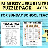 The Boy Jesus in the Temple Craft for Kids, Young Jesus at the Temple ...