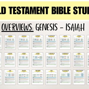 Bible Study PDF Printable, Old and New Testament Study Sheets, Bible ...